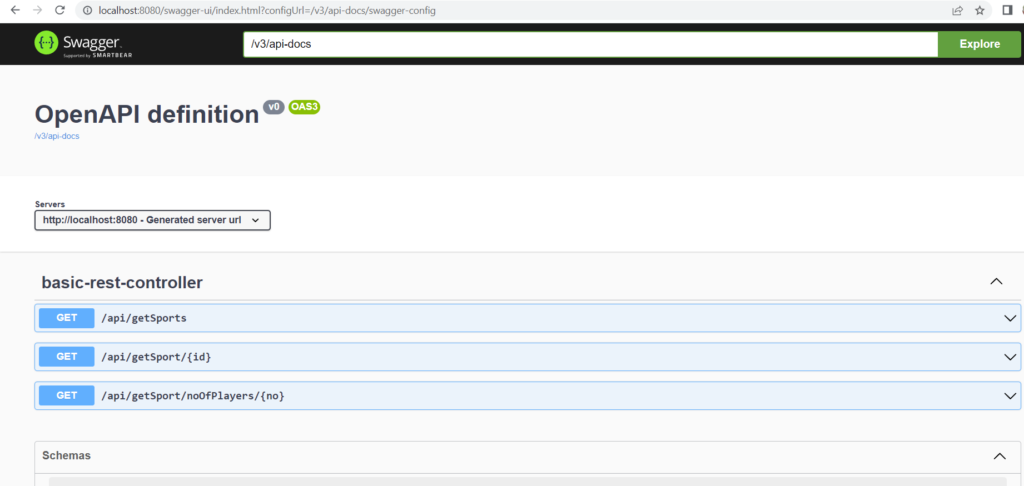Springboot OpenAPI/Swagger3 - Java Training School